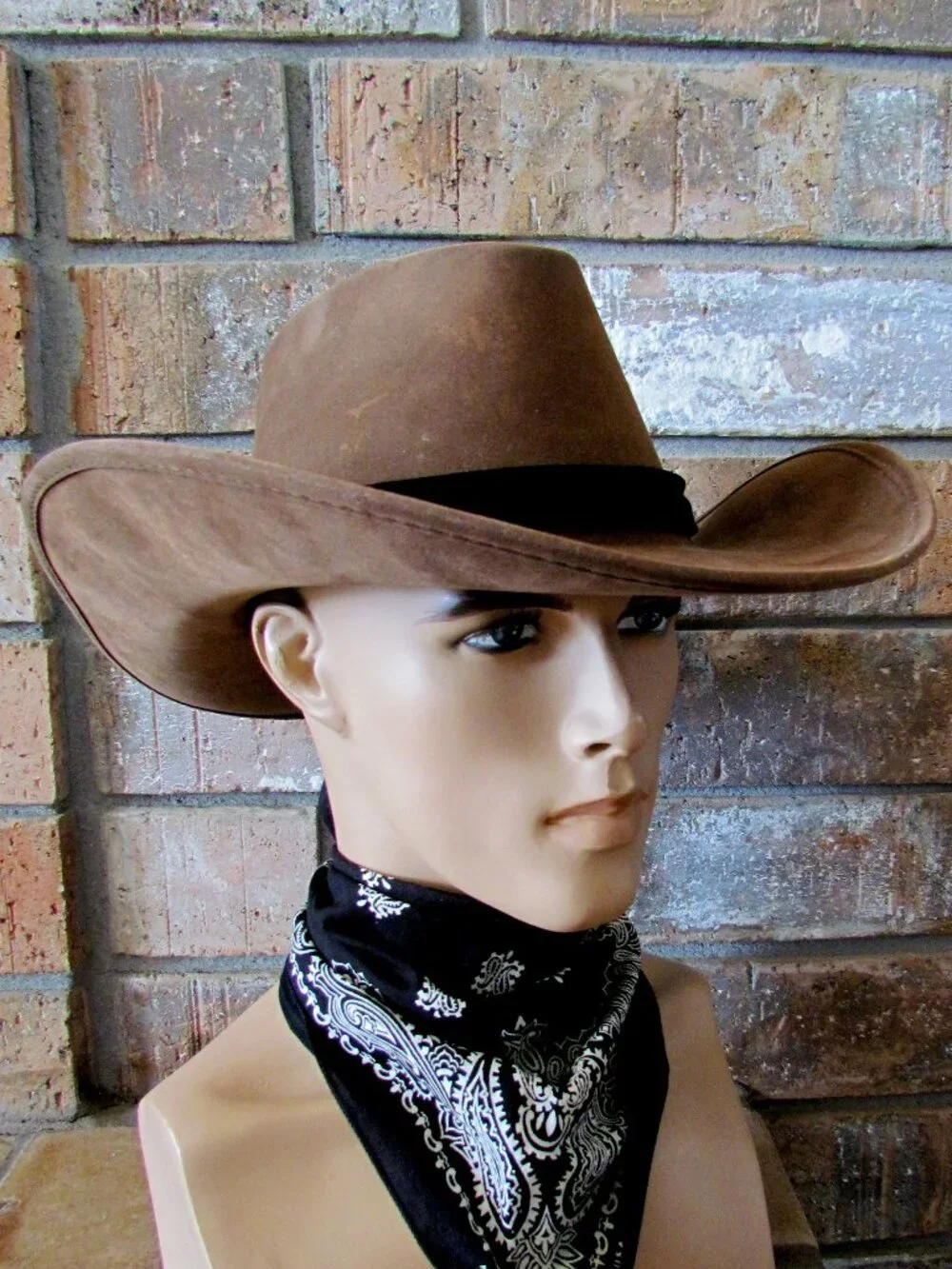 Accessories | Cowboy Hat For Costume L 7 12 23 34 Head Size Faux Suede ...